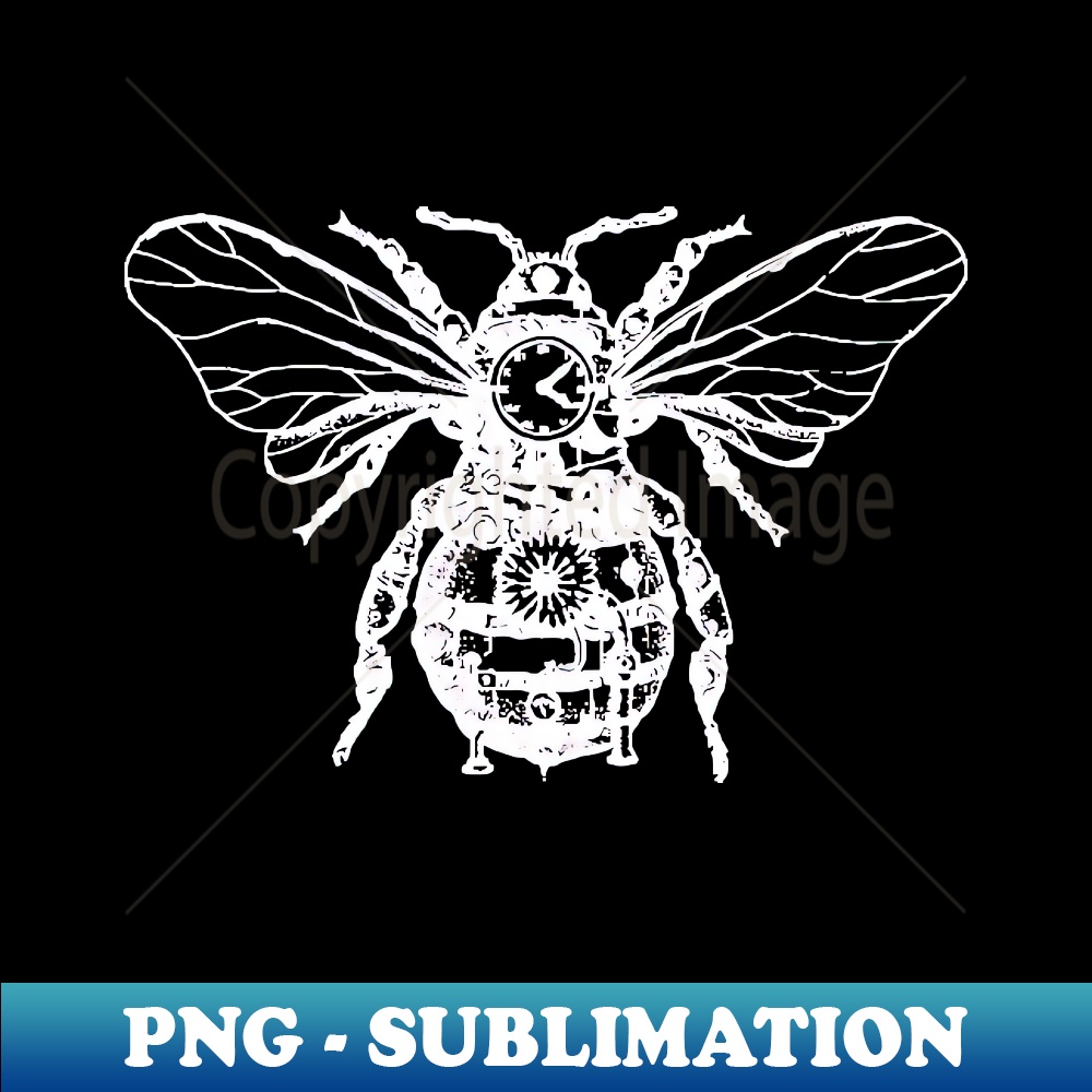Steampunk Bumblebee white - Creative Sublimation PNG Downloa - Inspire ...