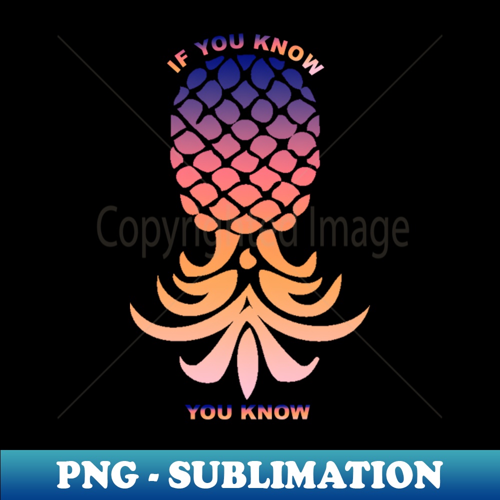 inverted Pineapple - PNG Transparent Sublimation Design - Bo - Inspire ...