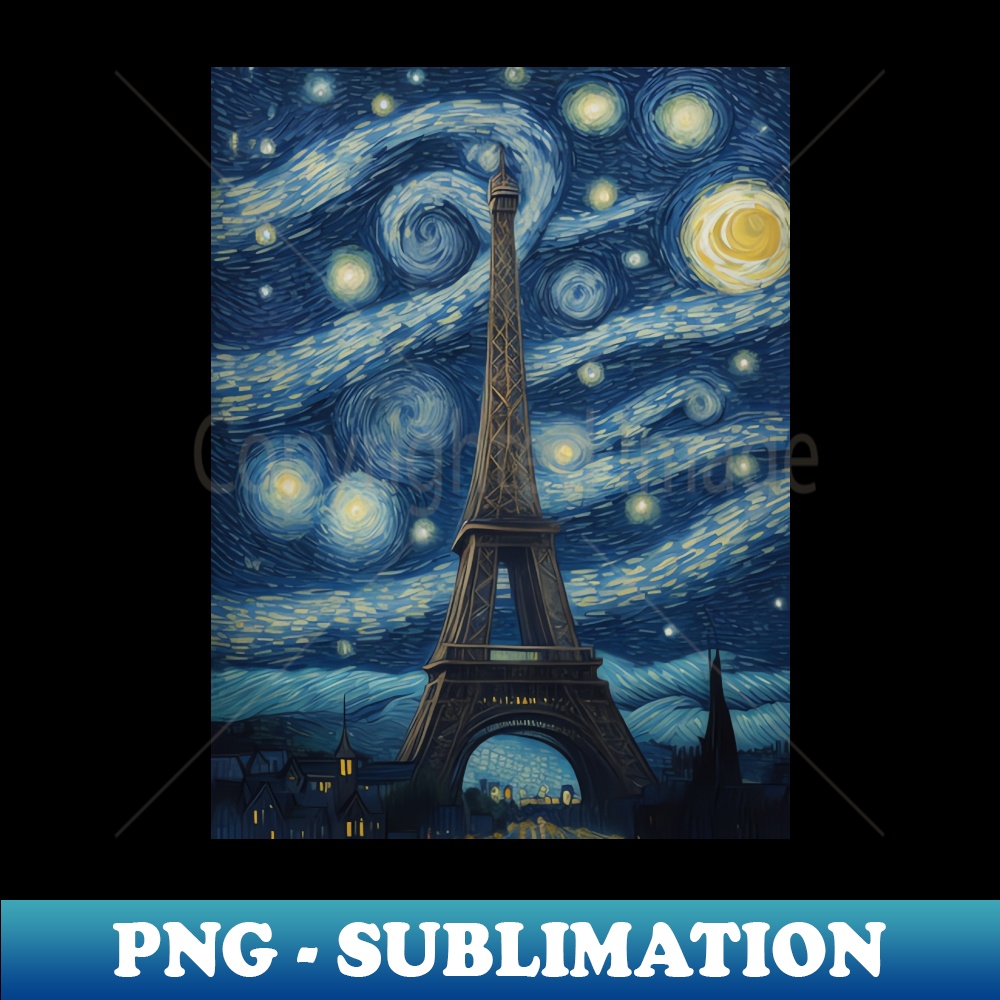 Starry Night in Paris Van gogh Style Eiffel Tower Painting f | Inspire ...