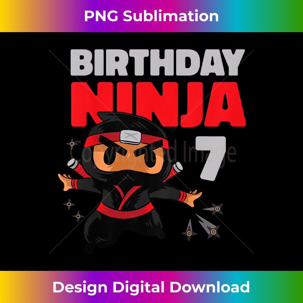 Kids Birthday Ninja 7 Years Old 7th Party Japanese Shinobi - | Inspire ...