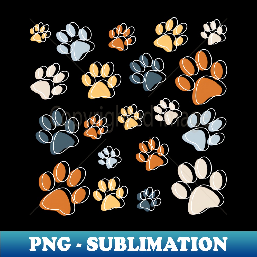 Colorful Paw Print - Signature Sublimation PNG File - Perfec | Inspire ...