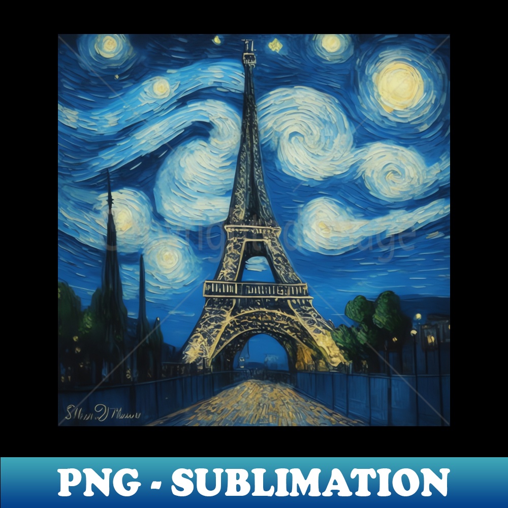 Starry Night in Paris Post Impressionism Van gogh Inspired A | Inspire ...