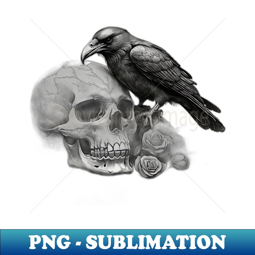 Raven and skull - PNG Transparent Sublimation Design - Perfe | Inspire ...