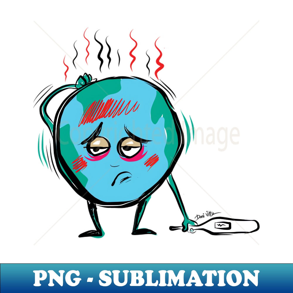 Cartoon Illustration of a sick world - Stylish Sublimation D | Inspire ...