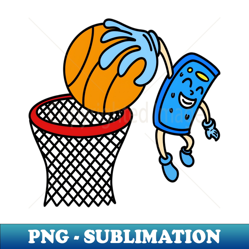 Funny cartoon basketball dunk - Premium PNG Sublimation File | Inspire ...