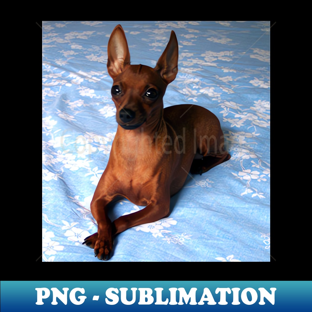 miniature pinscher red laying - Exclusive PNG Sublimation Do | Inspire ...
