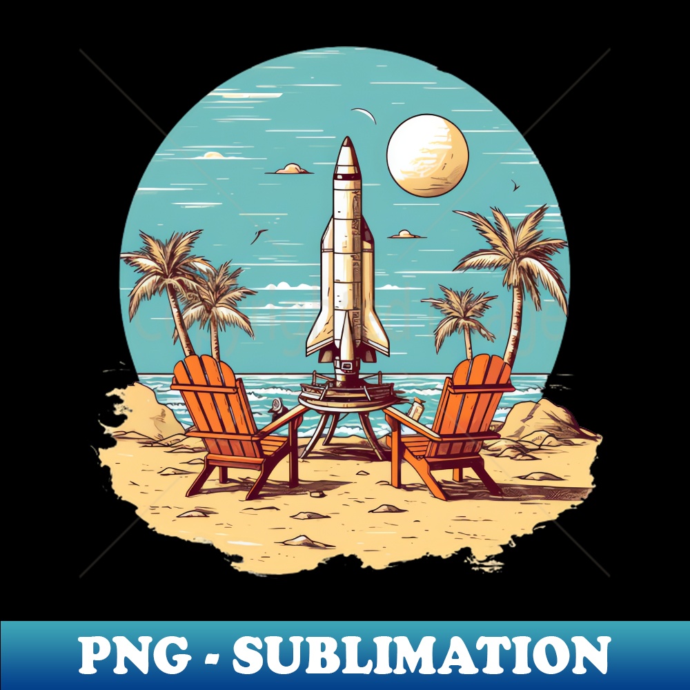 Rocket Launch at the Beach - PNG Sublimation Digital Downloa | Inspire ...
