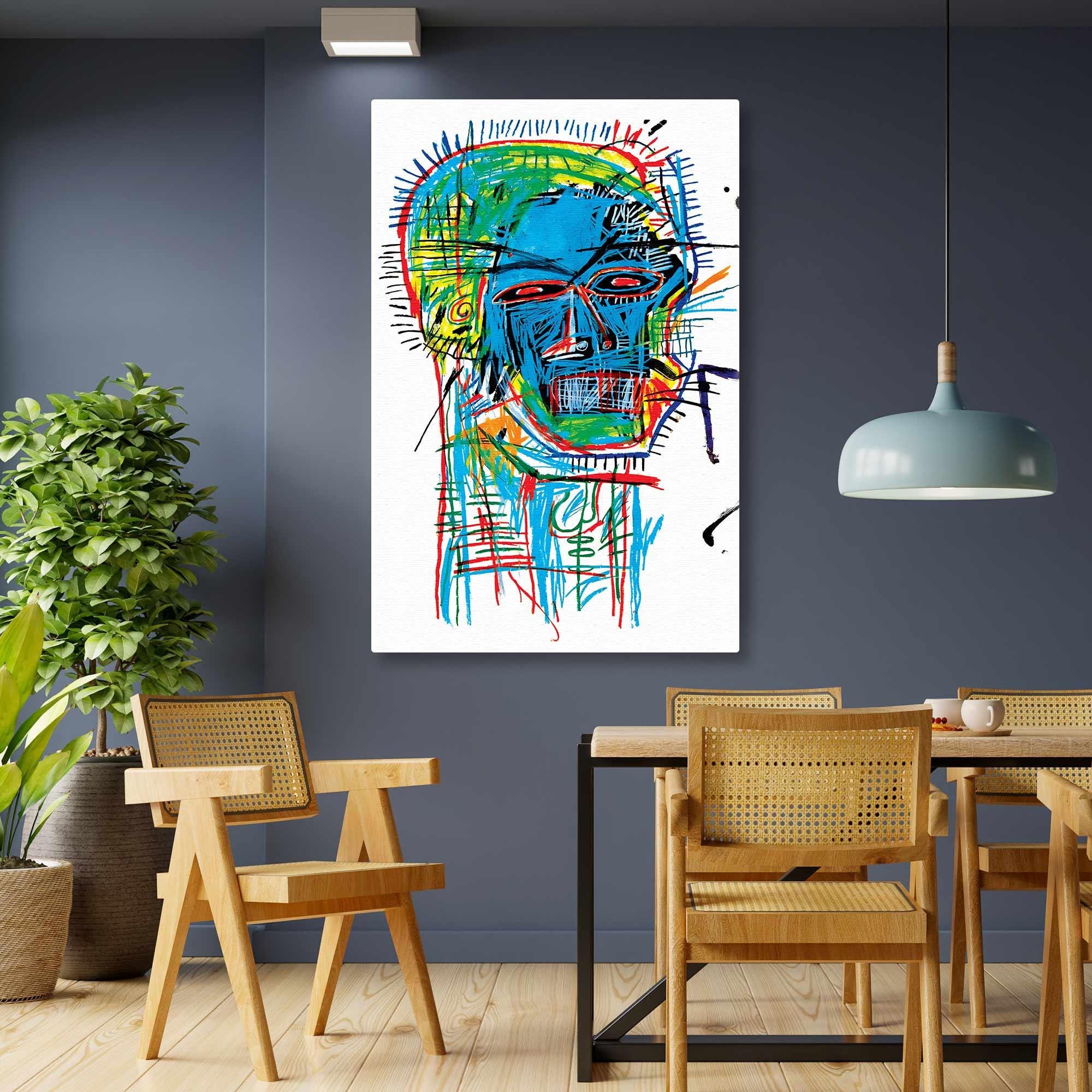 Jean Michel Basquiat The Head Painting Modern Art Roll Up Ca | Inspire ...