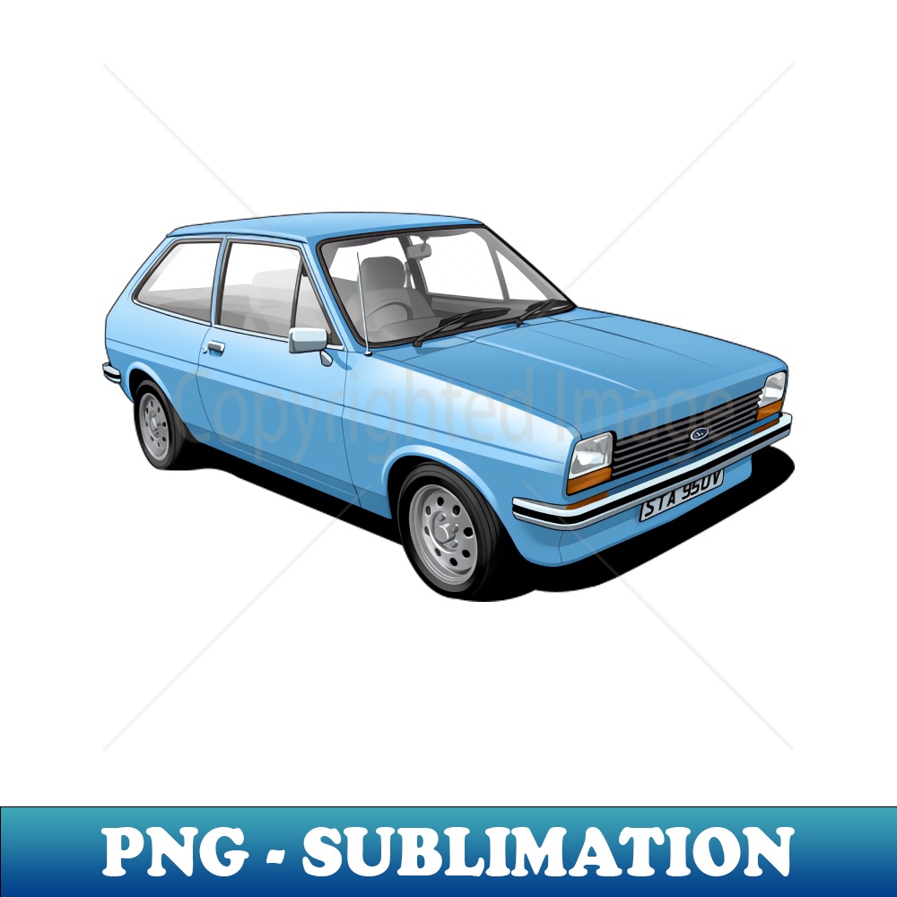 Ford Fiesta Mk 1 in cosmos blue - Sublimation-Ready PNG File | Inspire ...