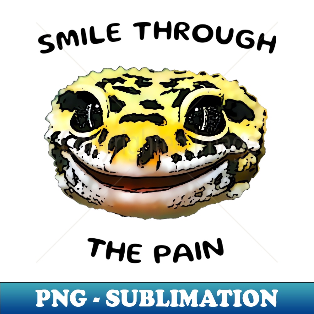 Leopard Gecko Smile Through the Pain Funny Pet Lizard Lover | Inspire ...