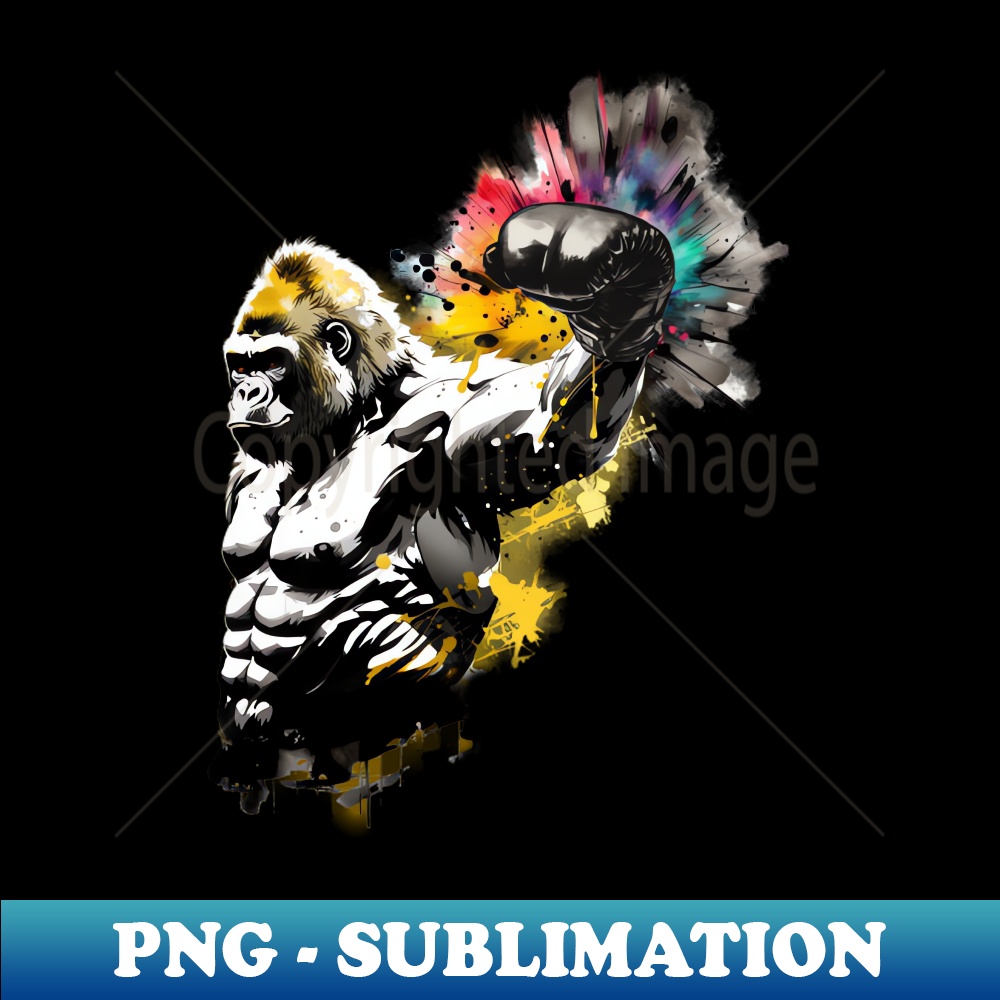 gorilla boxing - PNG Transparent Sublimation File - Vibrant | Inspire ...