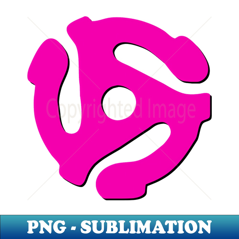 45 rpm record adaptor neon pink - Creative Sublimation PNG D | Inspire ...