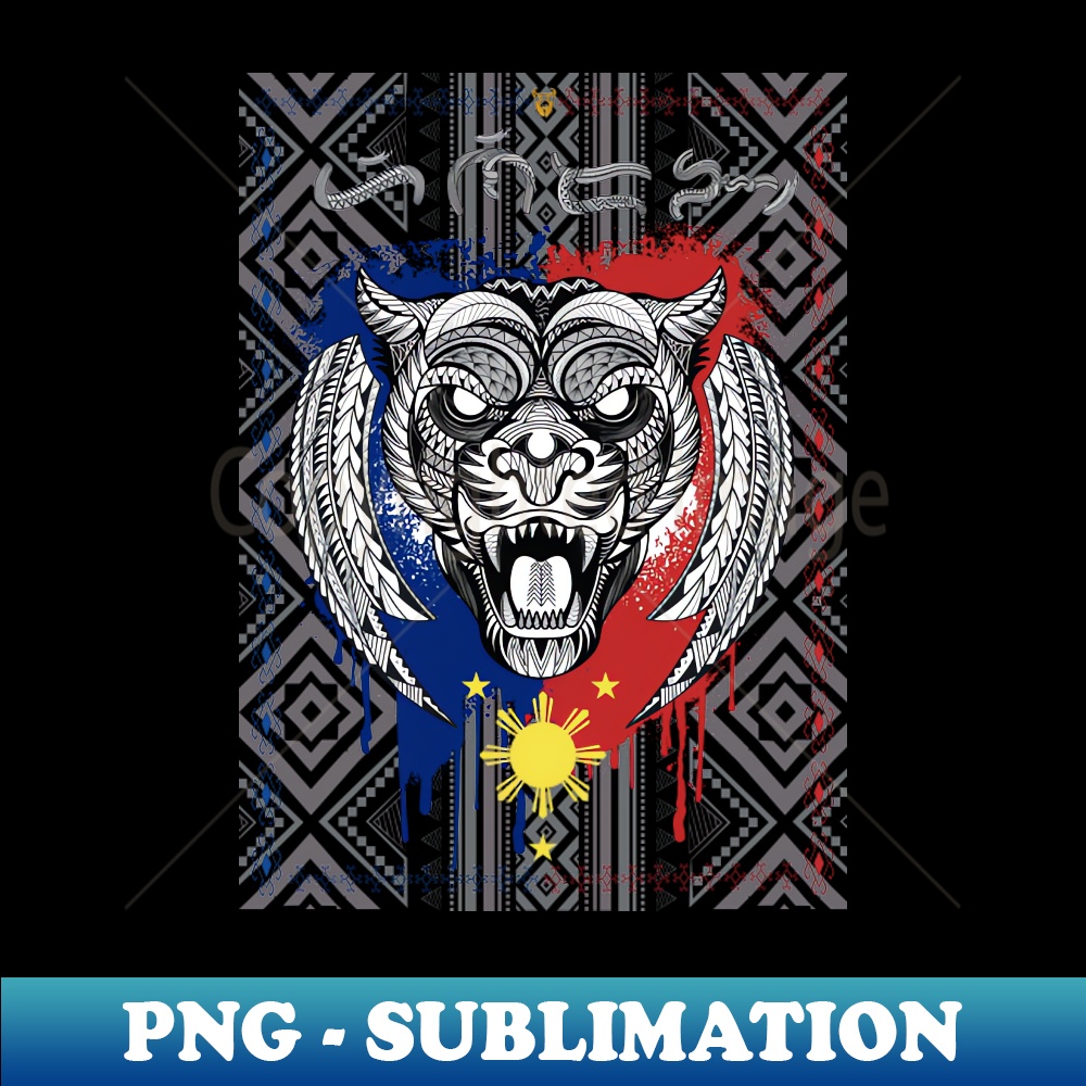 Tribal line Art Tiger Baybayin word Hinirang AppointedDesig - Inspire ...