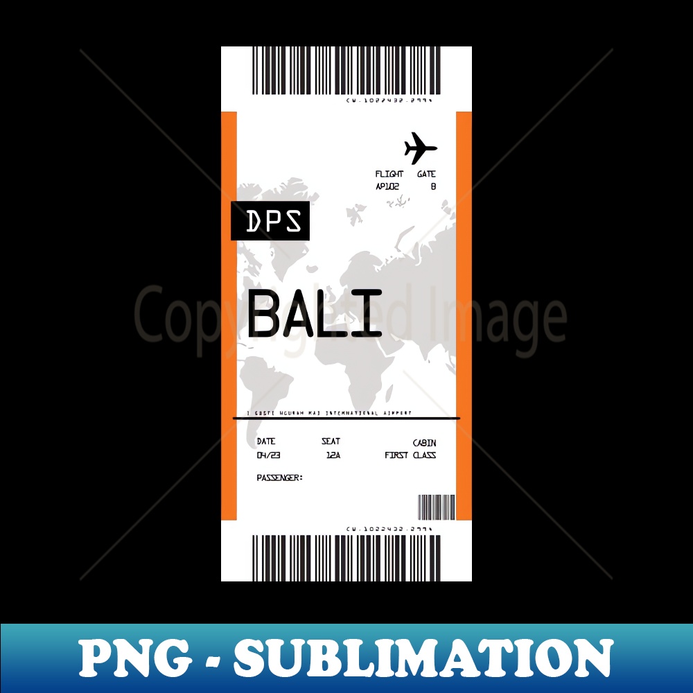 BALI Boarding Pass DPS - Trendy Sublimation Digital Download | Inspire ...