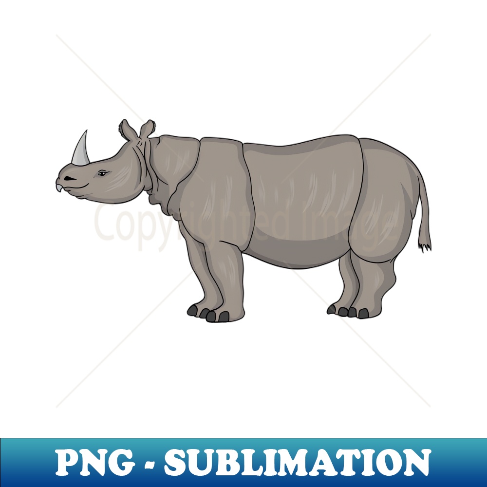 Javan rhinoceros cartoon illustration - Instant Sublimation | Inspire ...