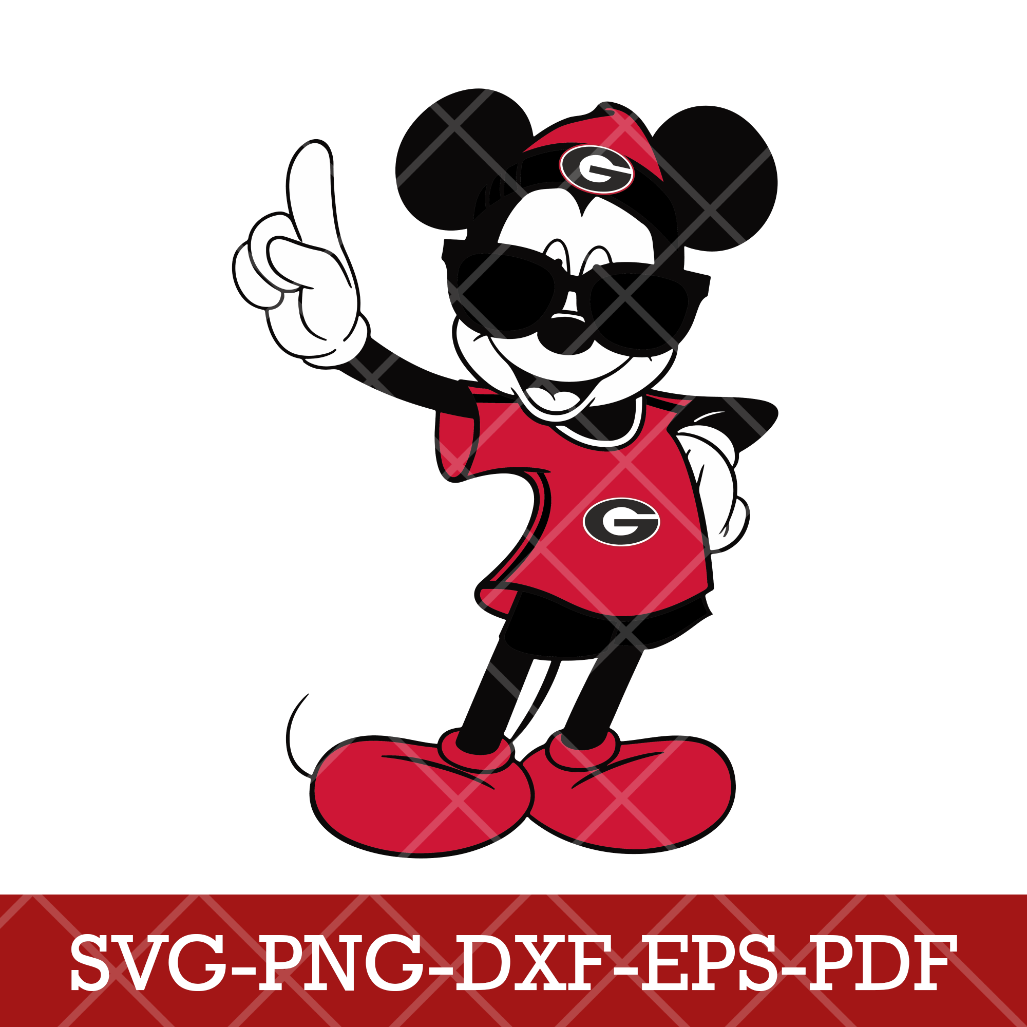 Georgia Bulldogs_mickey NCAA 2,SVG,DXF,EPS,PNG,digital downl | Inspire ...
