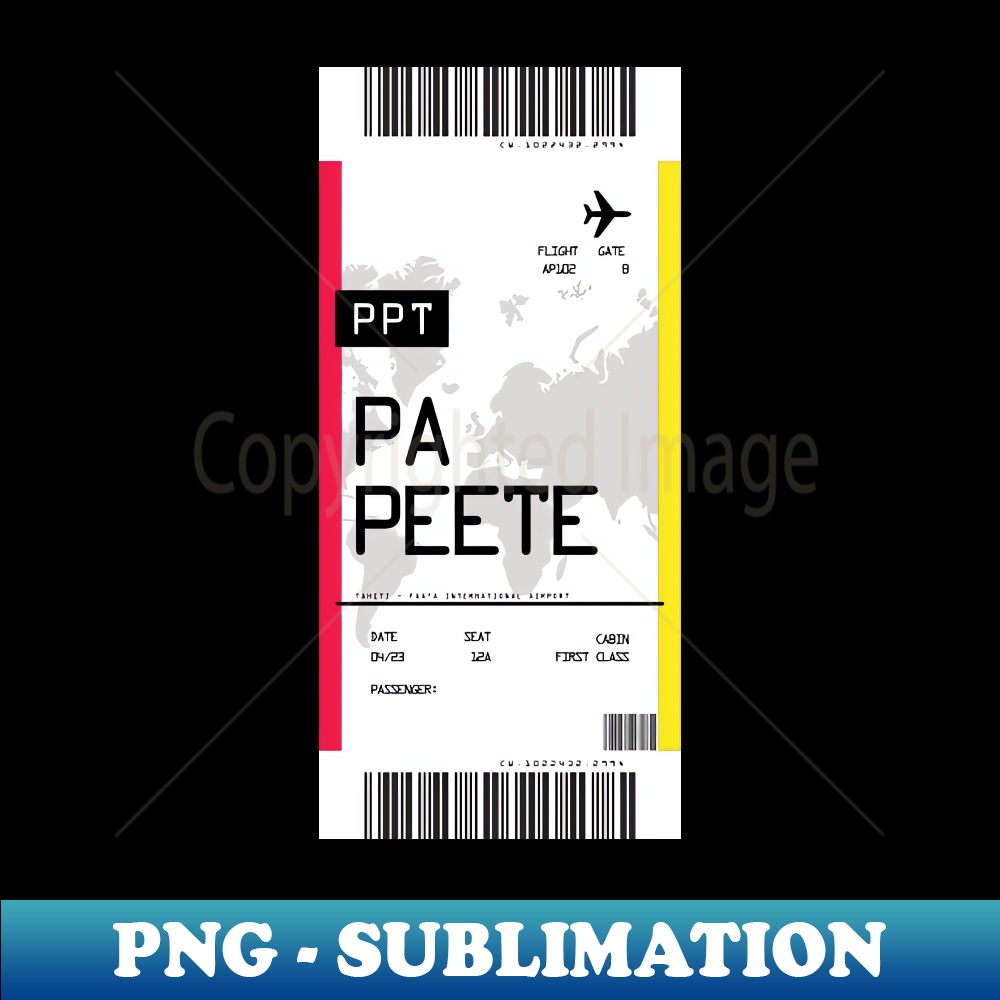 PAPEETE Boarding Pass PPT - Artistic Sublimation Digital Fil | Inspire ...