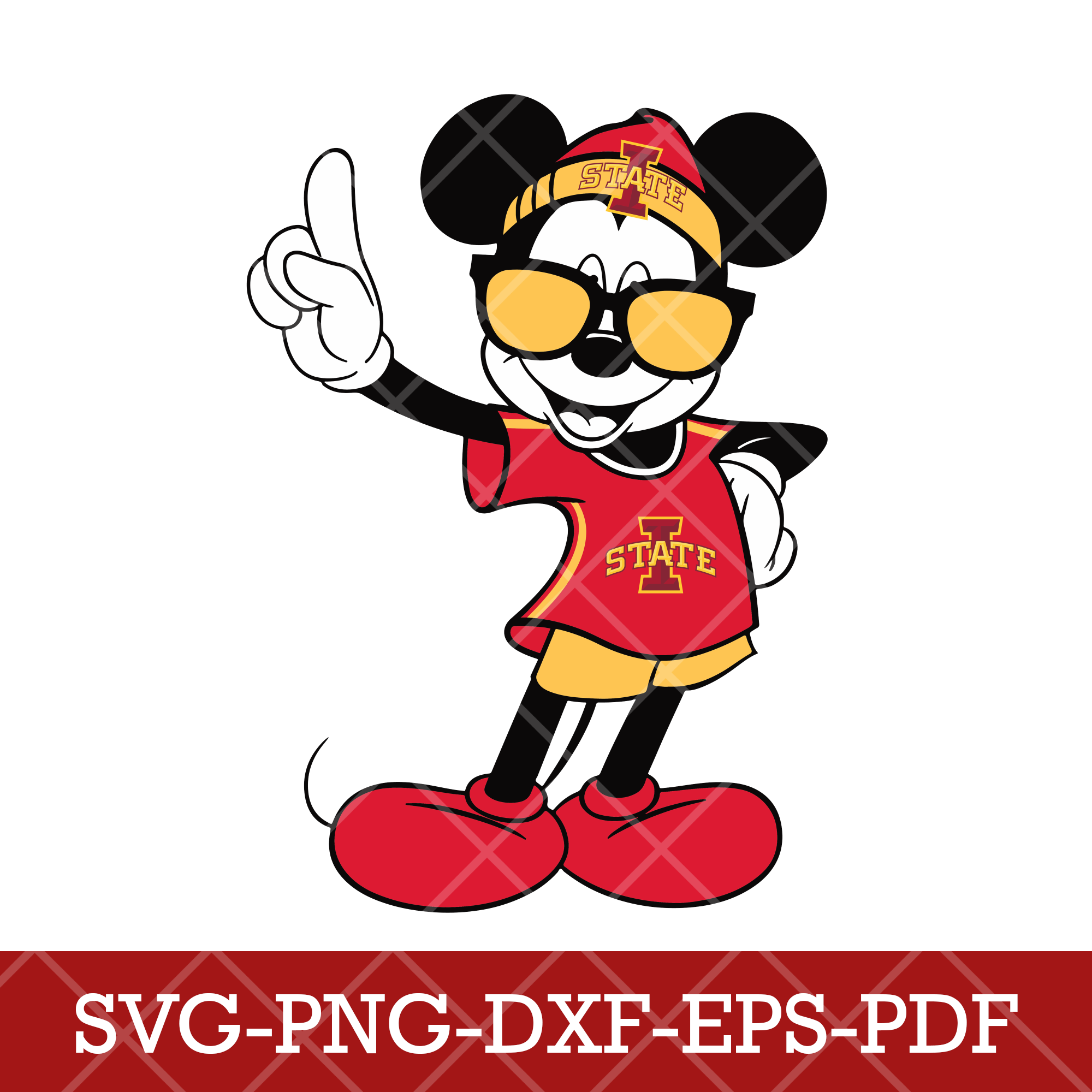 Iowa State Cyclones_mickey NCAA 2,SVG,DXF,EPS,PNG,digital do | Inspire ...
