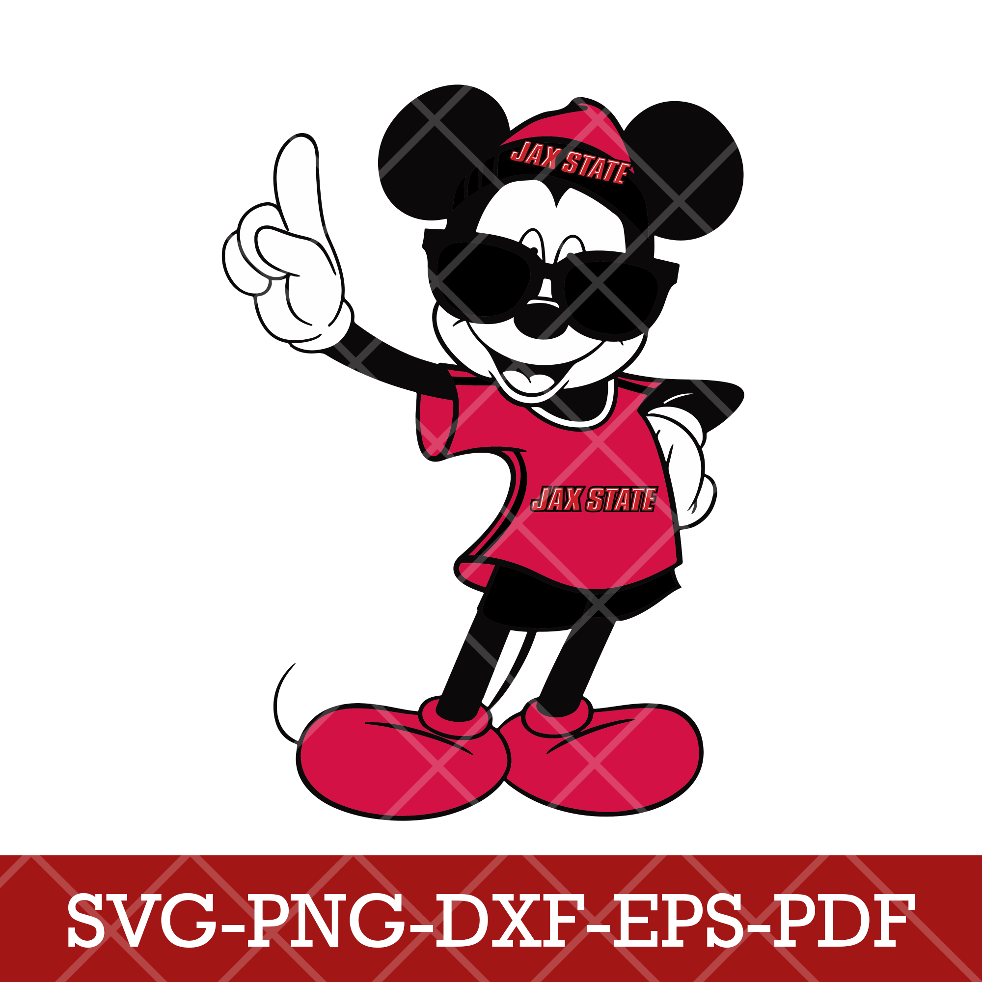 Jacksonville State Gamecocks_mickey NCAA 2,SVG,DXF,EPS,PNG,d | Inspire ...