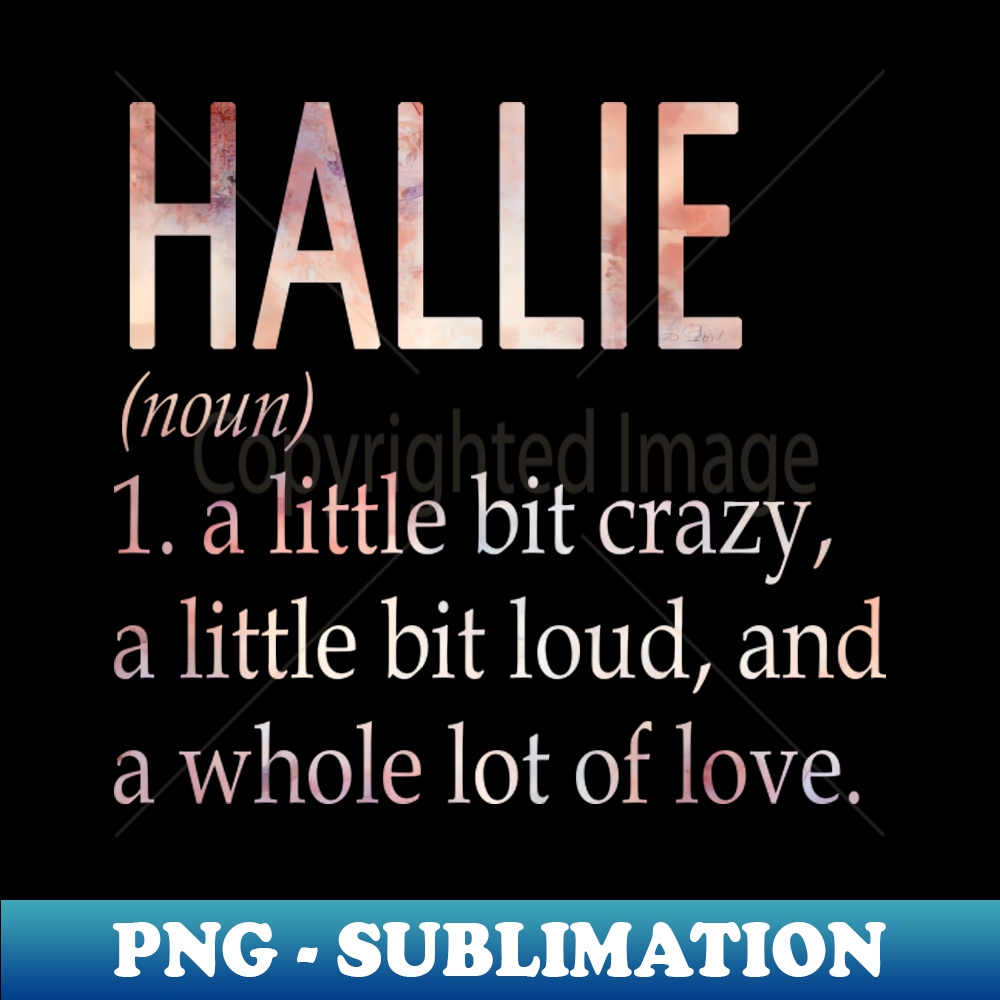 Hallie Girl Name Definition - Instant Sublimation Digital Do - Inspire ...