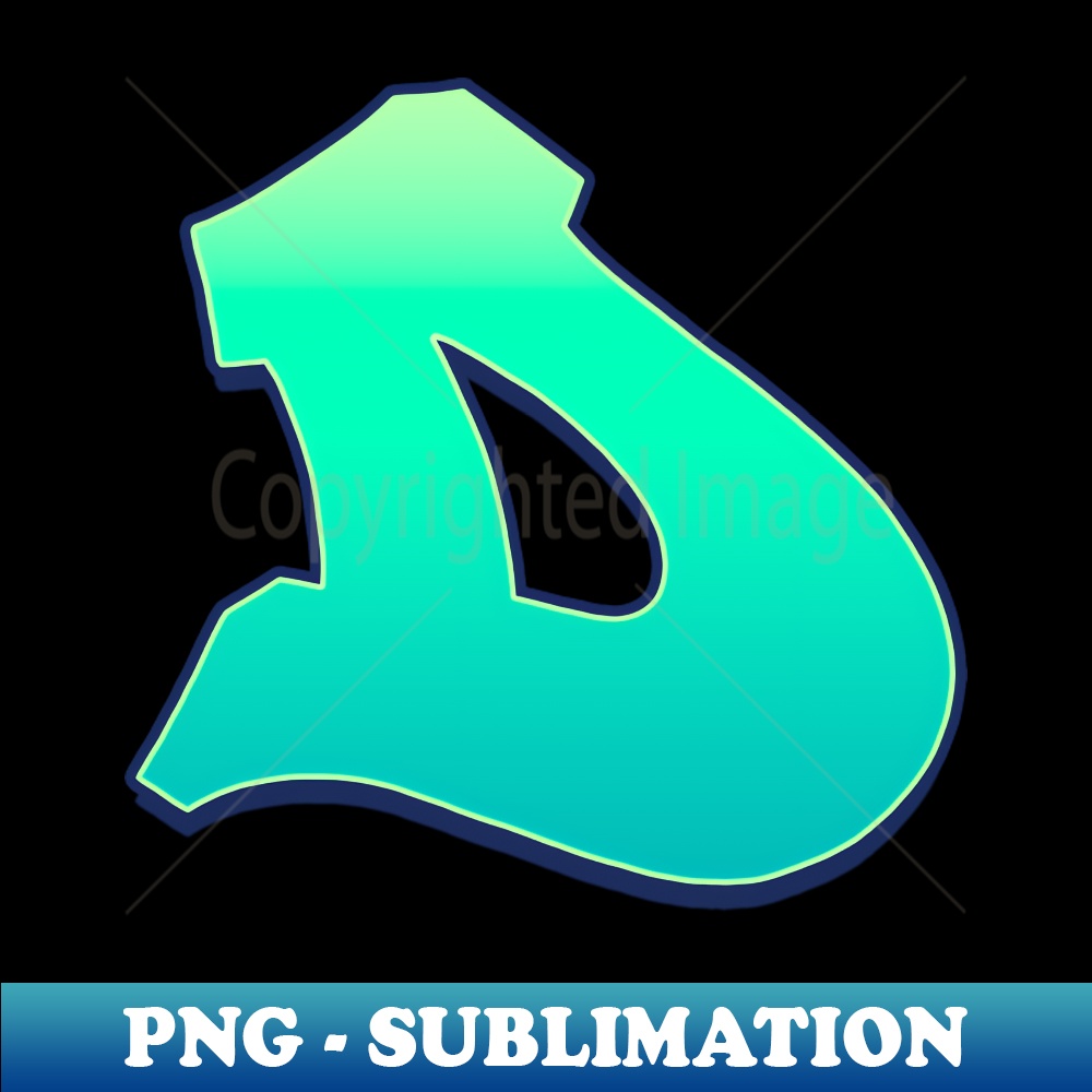 Letter D - Green fade - Sublimation-Ready PNG File - Bold & | Inspire ...