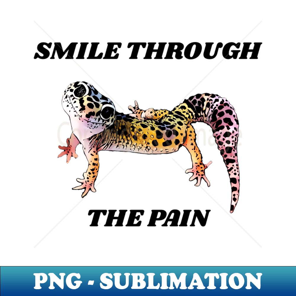 Leopard Gecko Smile Through the Pain Funny Pet Lizard Lover | Inspire ...