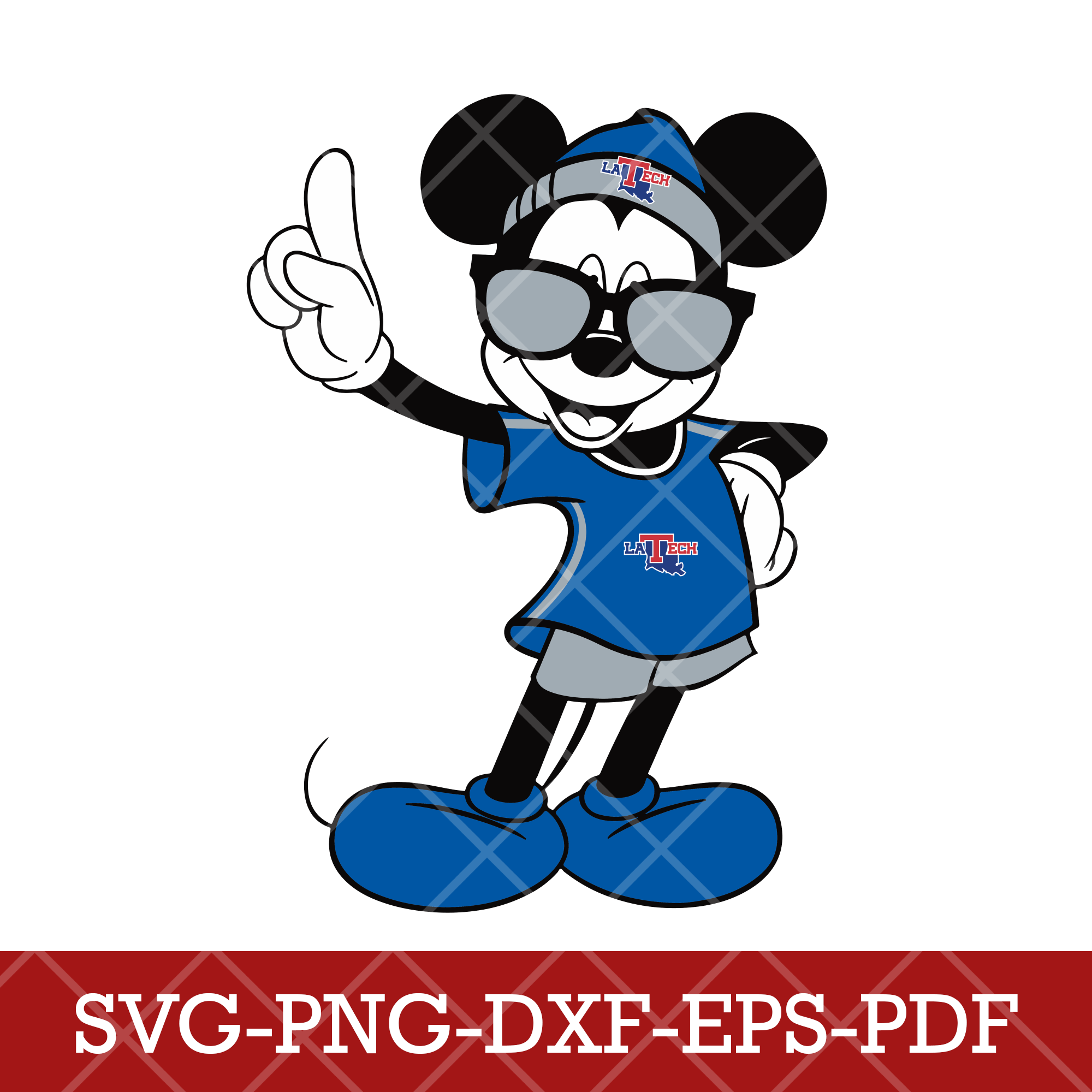 Louisiana Tech Bulldogs_mickey NCAA 2,SVG,DXF,EPS,PNG,digita | Inspire ...