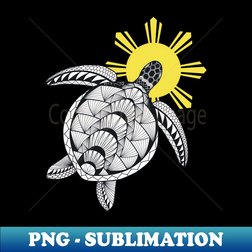 Philippine Sun Tribal line Art Turtle - Vintage Sublimation | Inspire ...