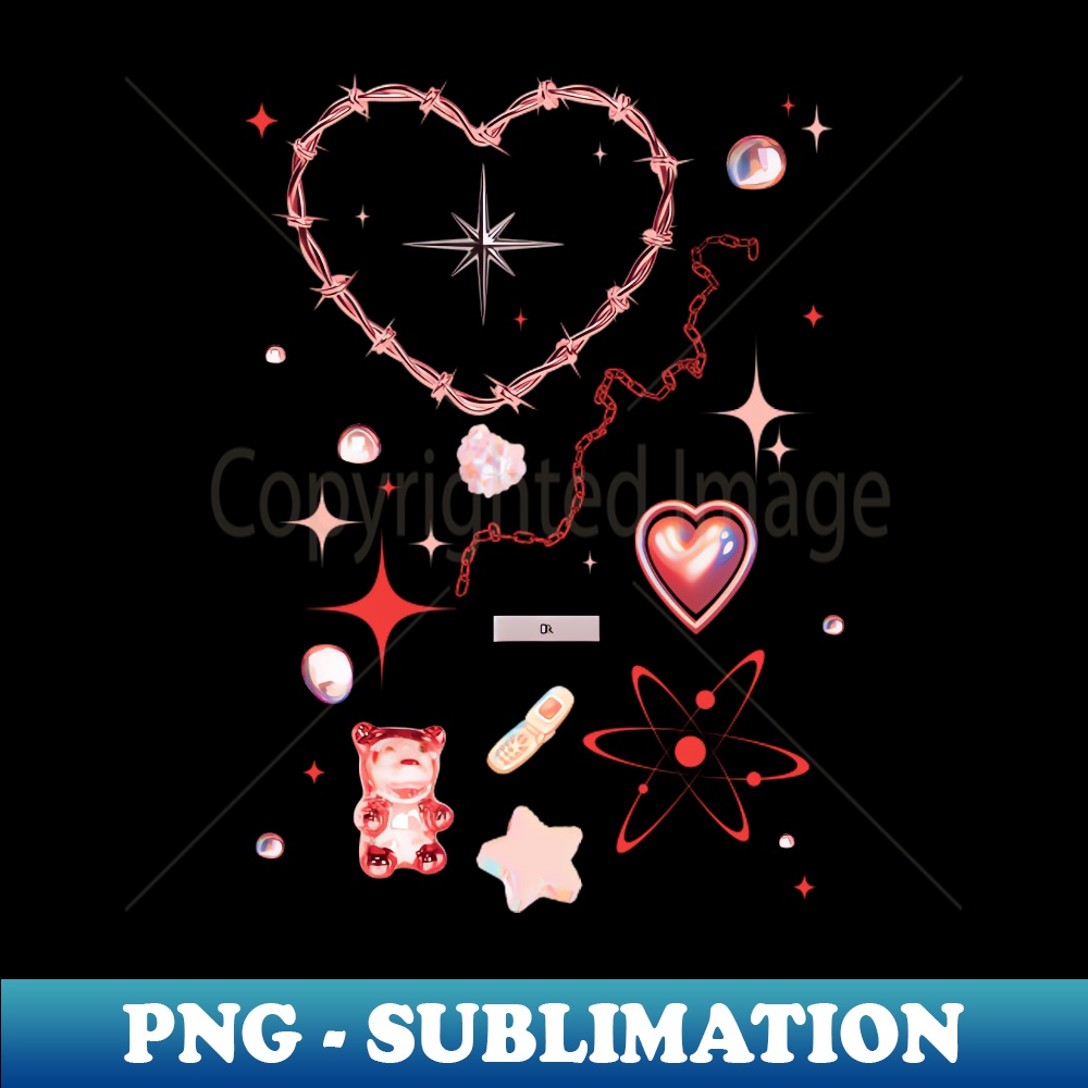 Y2K Aesthetic Red Edition - Aesthetic Sublimation Digital Fi | Inspire Uplift