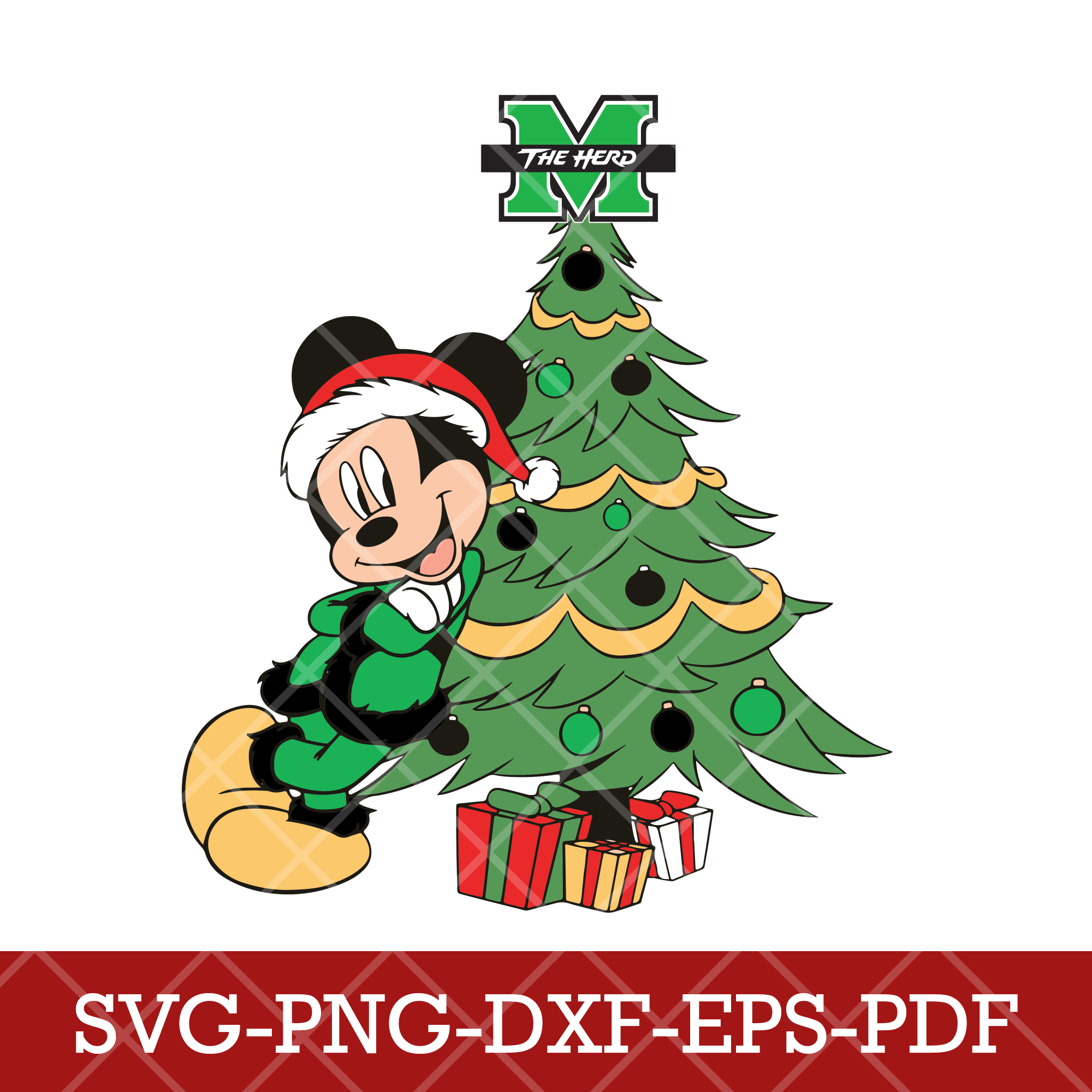 Marshall Thundering Herd_mickey NCAA 12,SVG,DXF,EPS,PNG,digi | Inspire ...