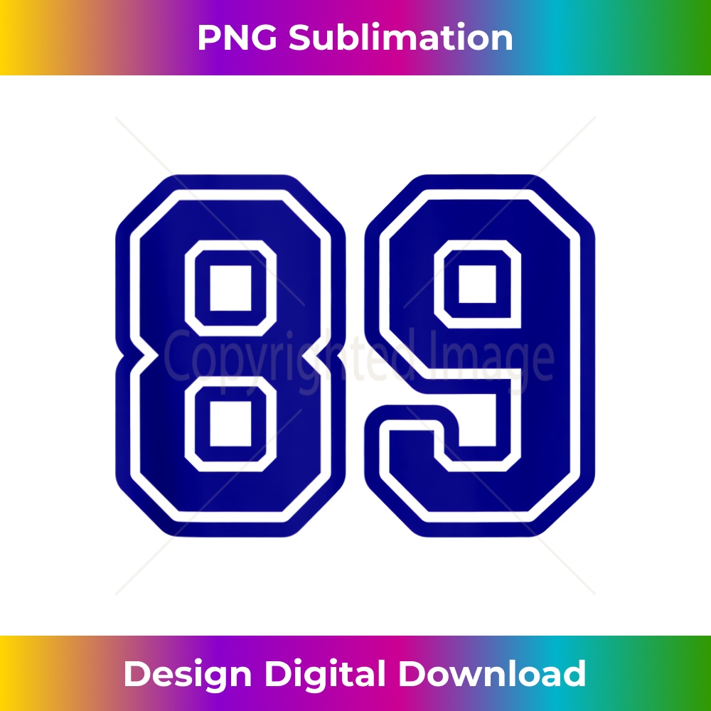 Jersey #89 Navy Blue Sports Team Jersey Number 89 Tank Top - - Inspire ...