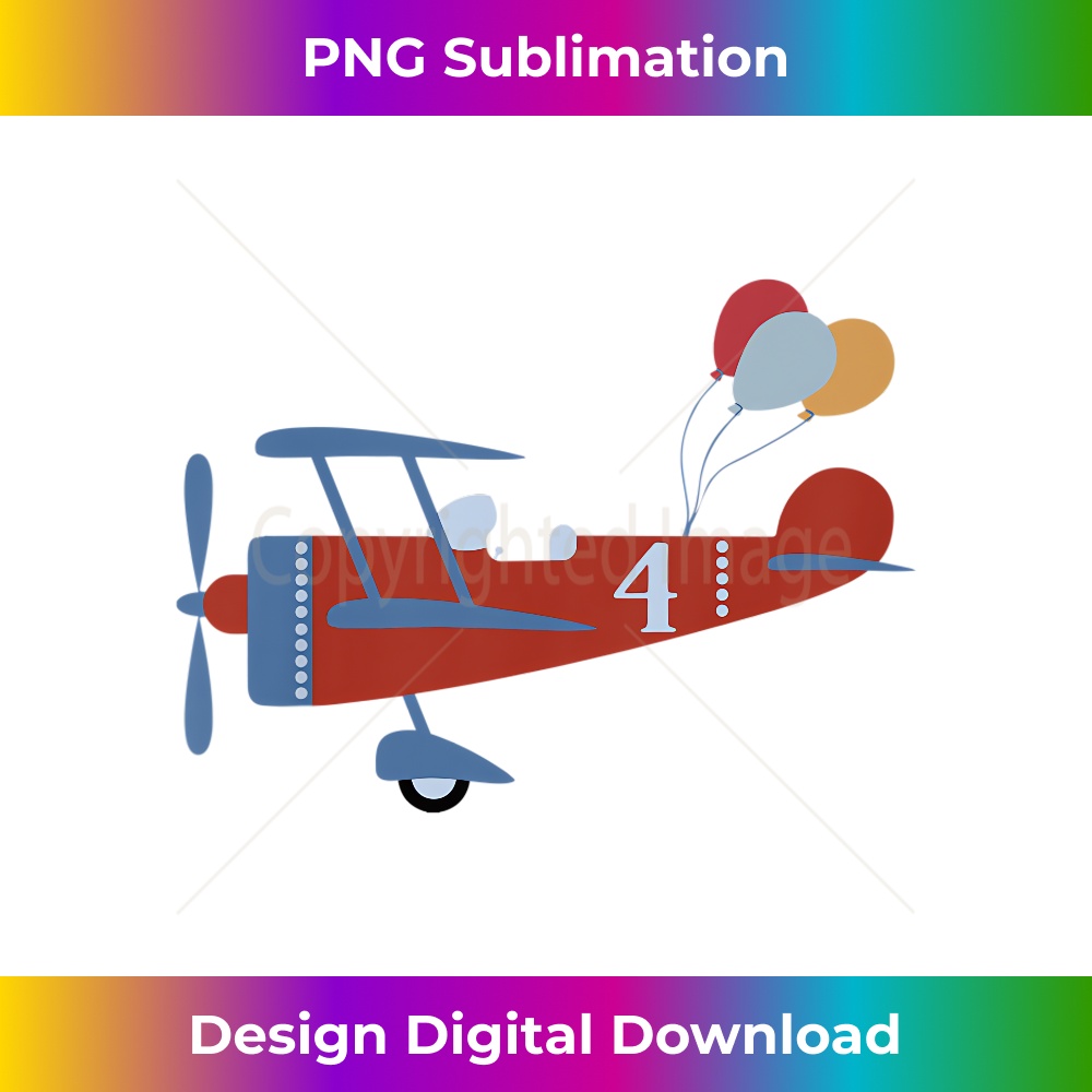 Kids 4th Birthday Airplane T , 4 Year Old Airplane Pilot - S | Inspire ...