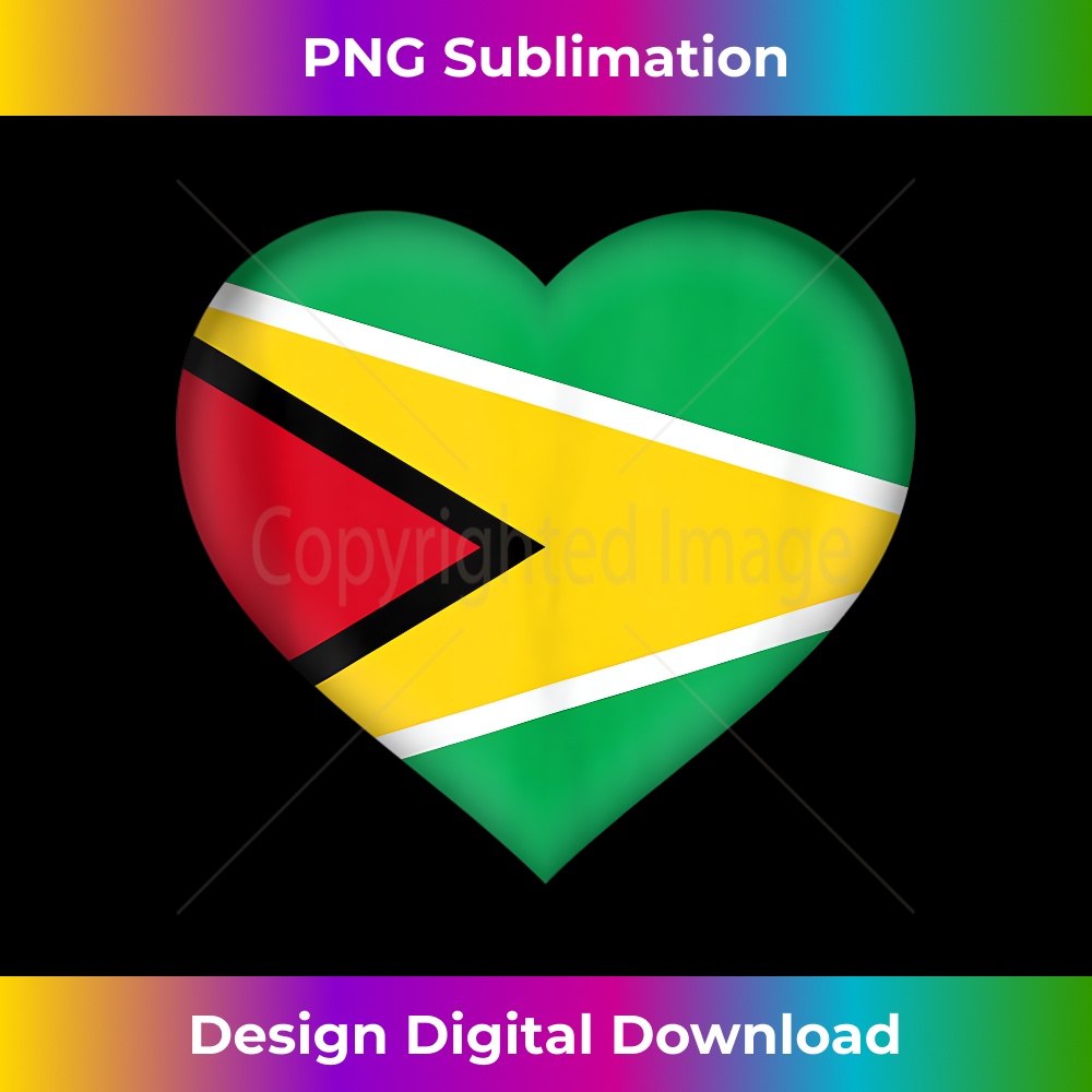 I Love Guyana Design Guyanese Flag Heart Outfit Tank Top - | Inspire Uplift
