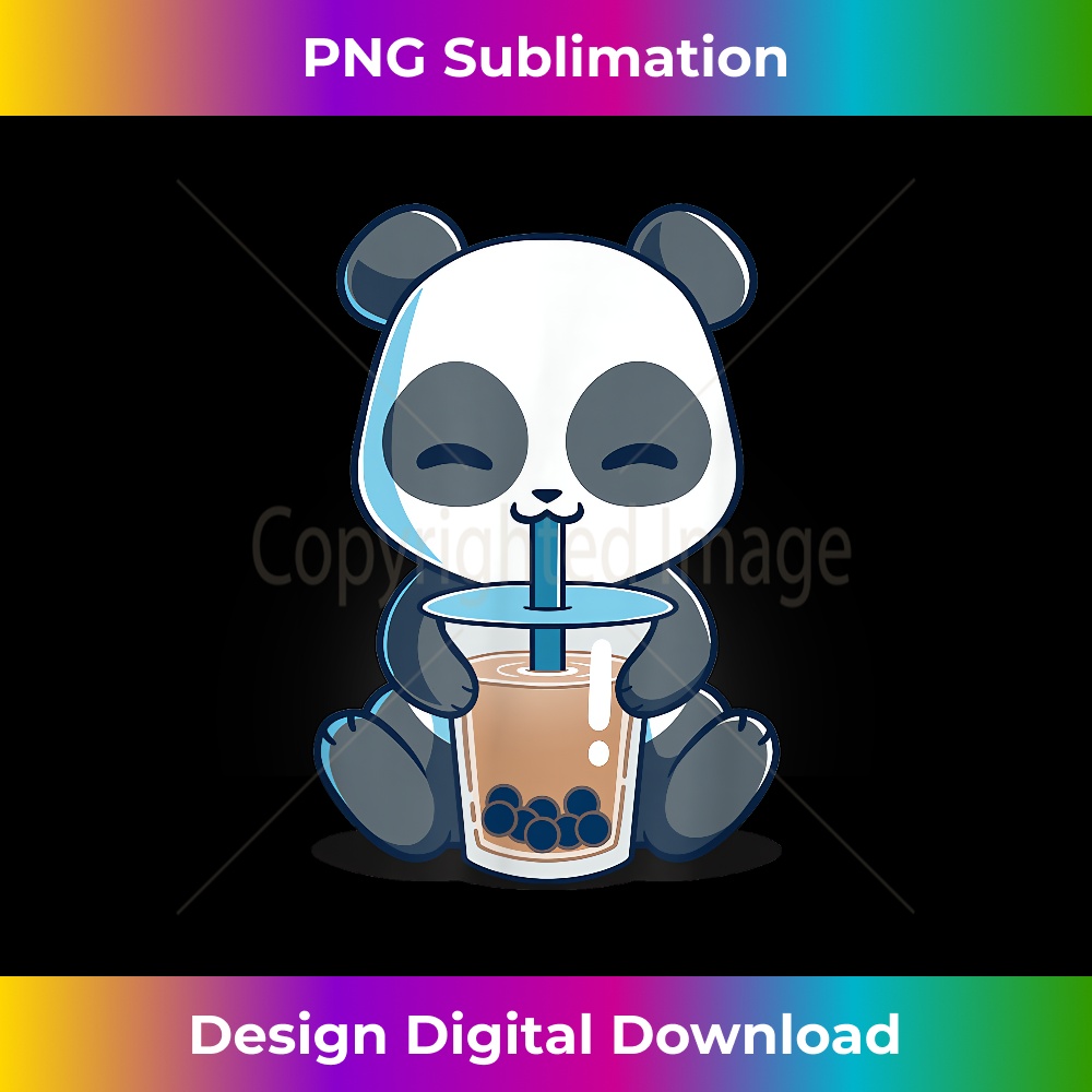 Boba Panda Drinking Cute Kawaii Japanese - Contemporary PNG - Inspire ...