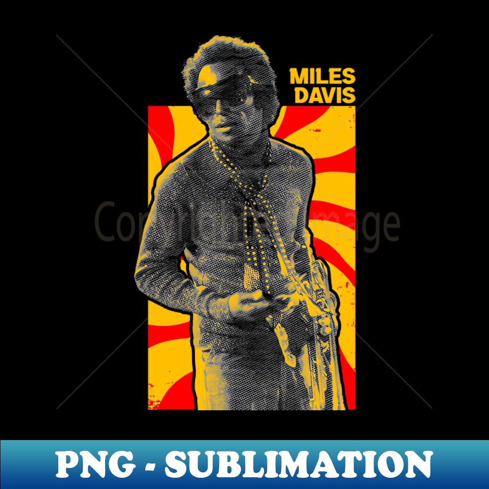 Retro Miles Davis - PNG Transparent Sublimation File - Bring | Inspire ...
