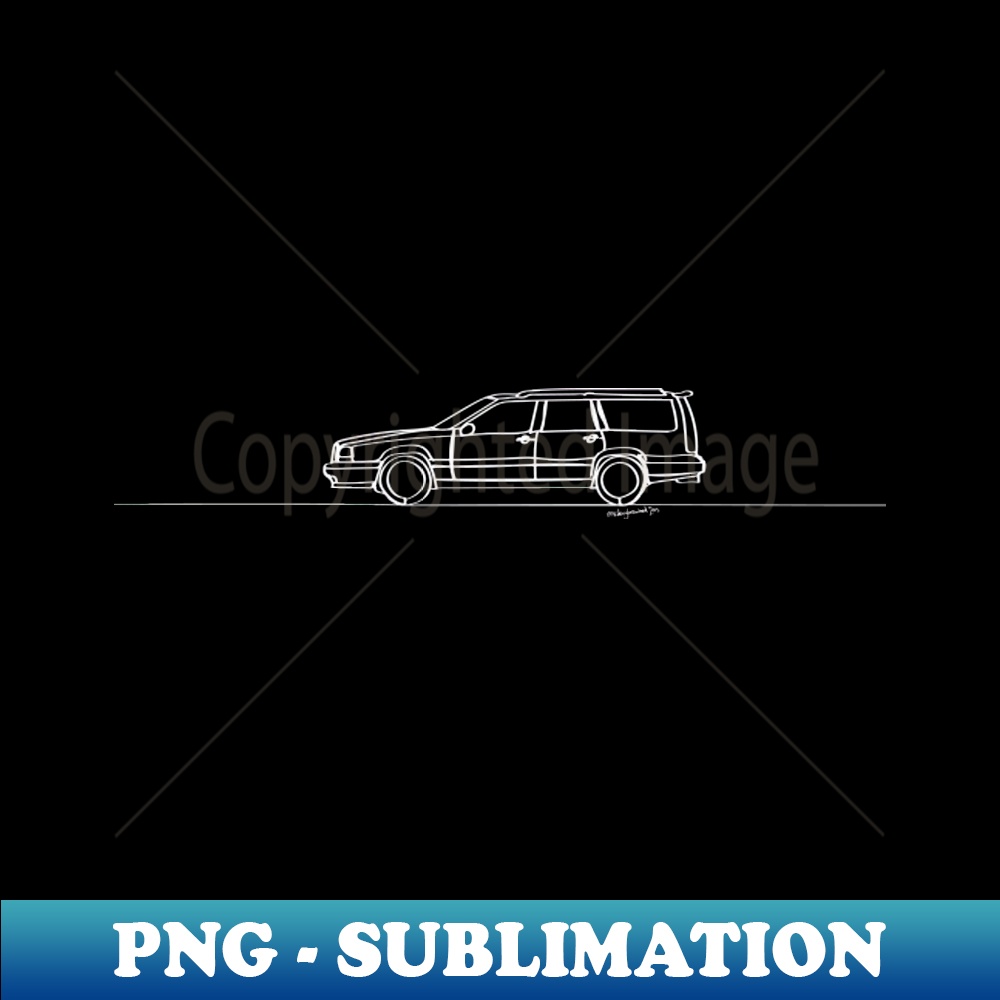 Volvo 850 T5-R - Single Line - PNG Transparent Digital Downl - Inspire ...