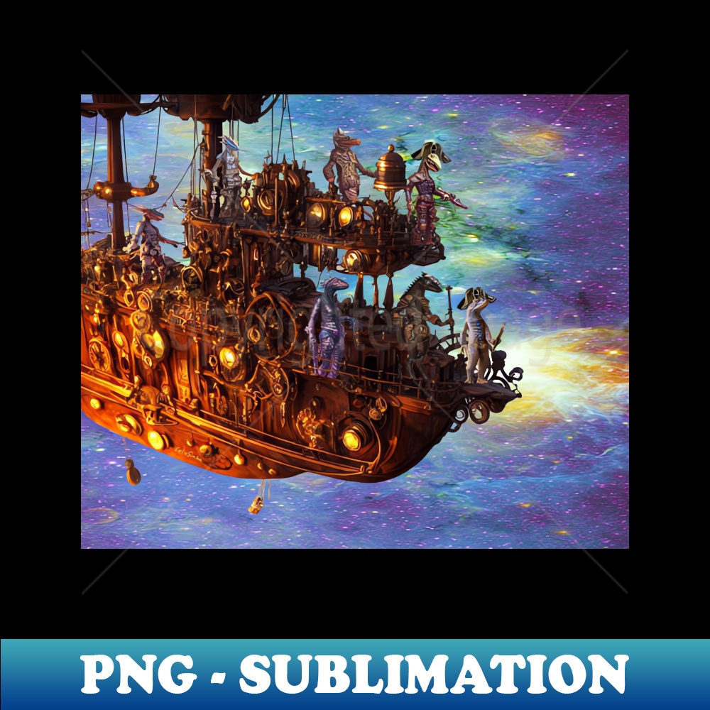 Lizard Pirate Ship - Retro PNG Sublimation Digital Download | Inspire ...