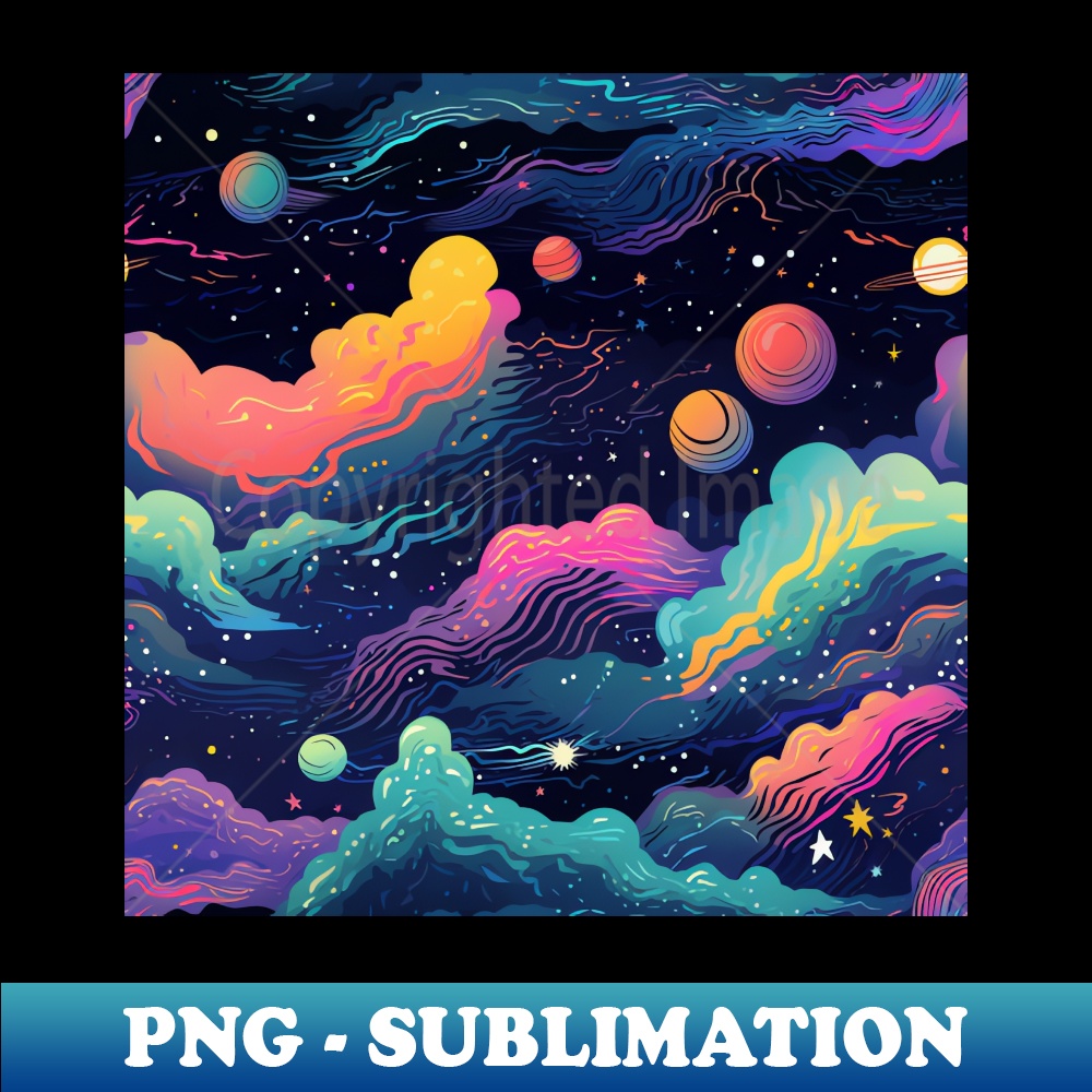 Graphic Seamless Pattern of Stars and Nebulas in Space - Pro - Inspire ...