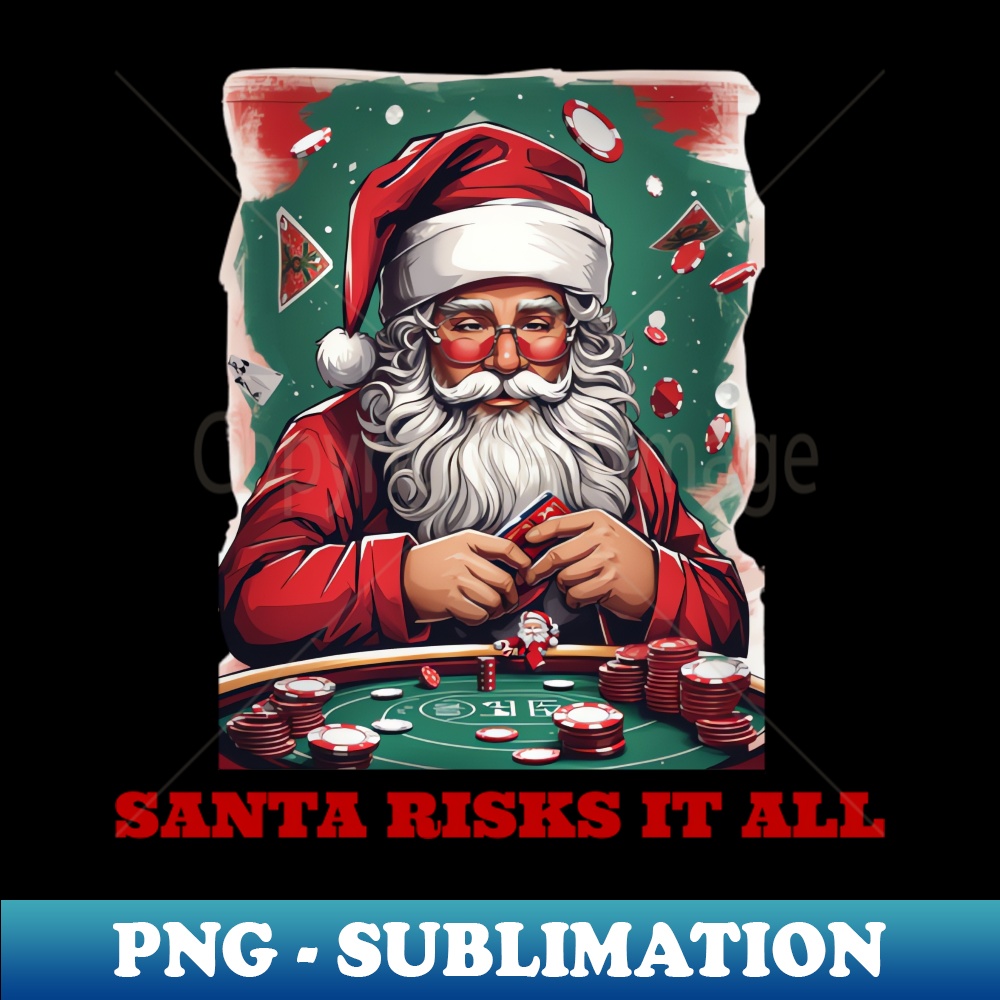Santa Clause at the poker table - Modern Sublimation PNG Fil | Inspire ...