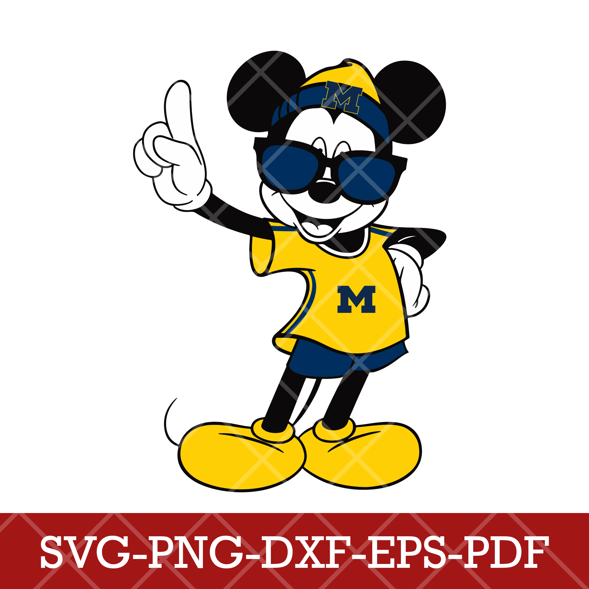 Michigan Wolverines_mickey NCAA 2,SVG,DXF,EPS,PNG,digital do - Inspire ...