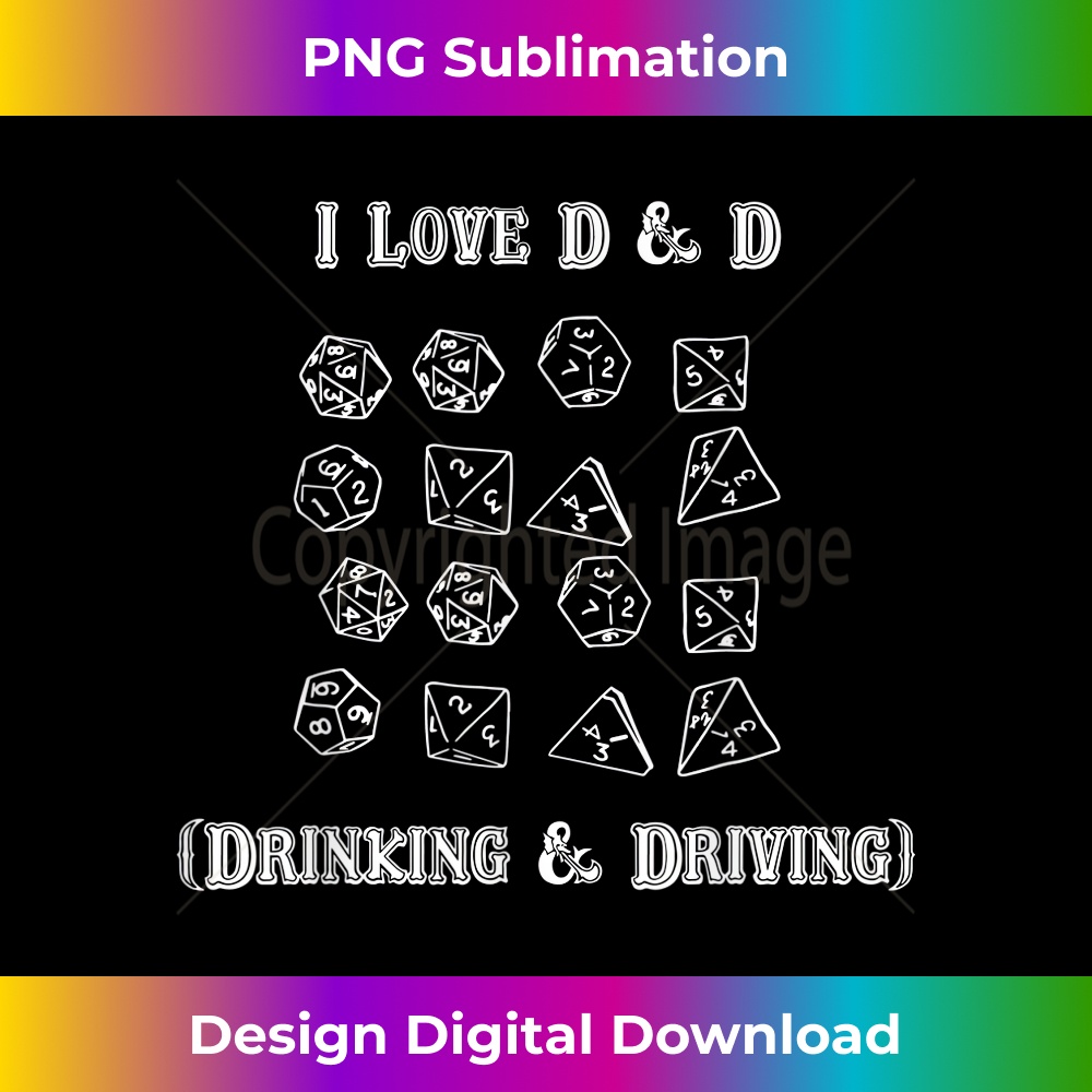 I Love D And D Drinking and Driving Funny Gamer D20 Lover - | Inspire ...