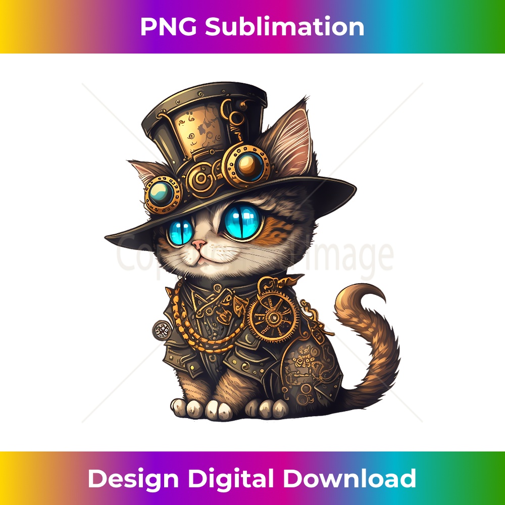 Steampunk Cat Steampunk Cute Kitten Lovers Fantasy Artwork - | Inspire ...