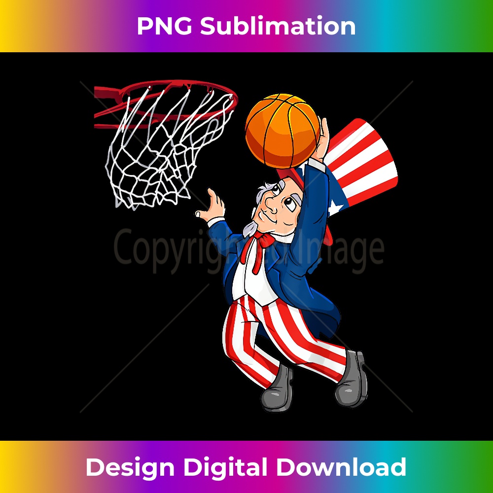 Funny Uncle Sam Playing Basketball American Flag 4th Of July | Inspire ...