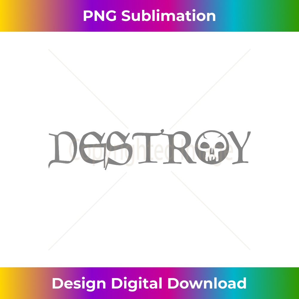 DESTROY Black Magic Mana Symbol - Sleek Sublimation PNG Do | Inspire Uplift