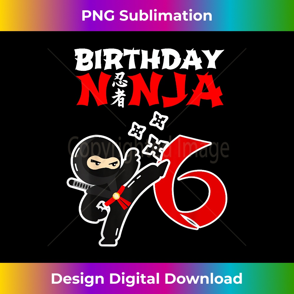 This Little Ninja Is 6 - Kids Ninja 6th Birthday Ninja - Tim | Inspire ...