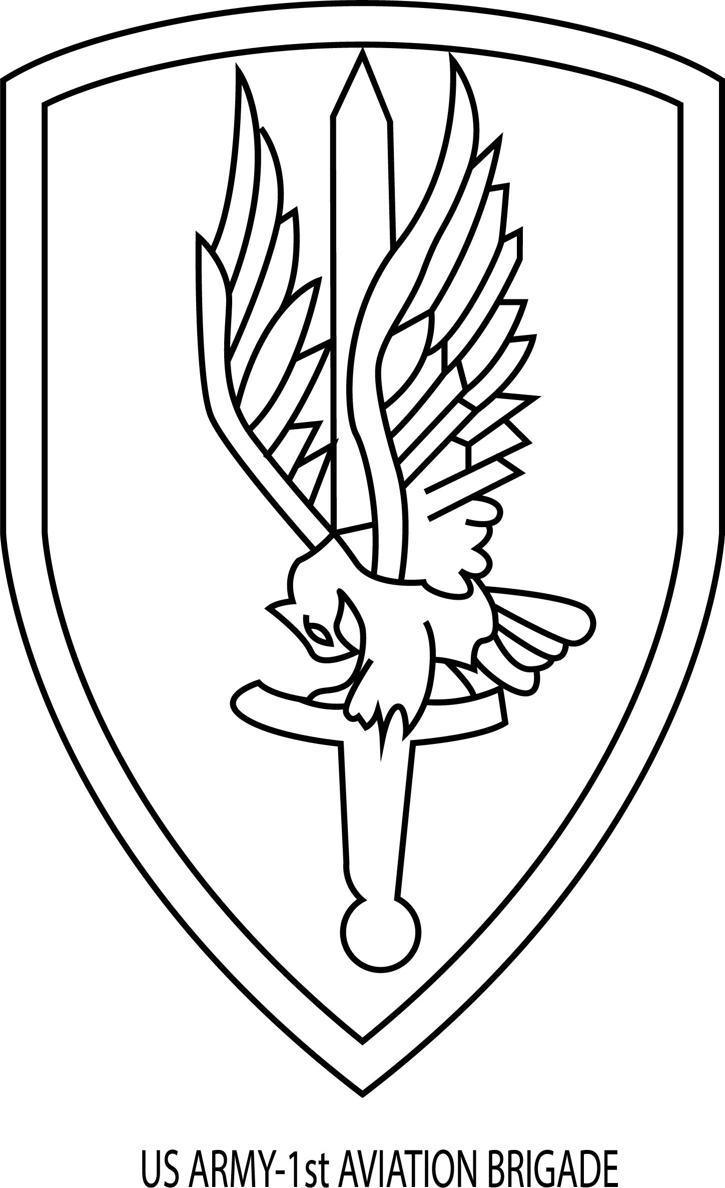US ARMY-1st AVIATION BRIGADE VECTOR FILE SVG DXF EPS PNG JPG | Inspire ...