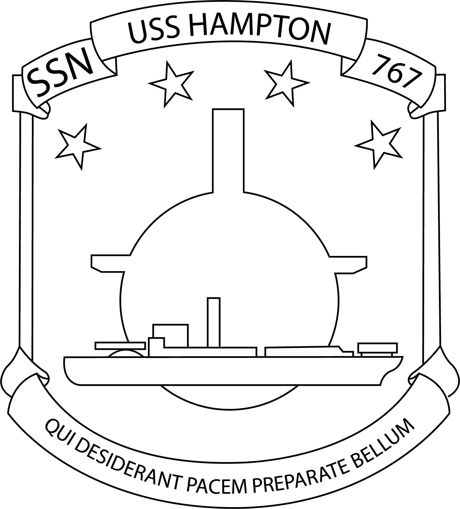 USS HAMPTON SSN 767 ATTACK SUBMARINE PATCH VECTOR FILE SVG D | Inspire ...