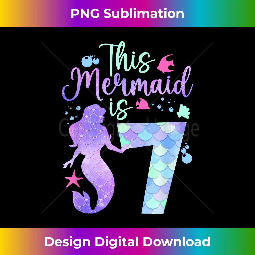 This Mermaid is 7 Birthday Girls Mermaid - Eco-Friendly Subl | Inspire ...