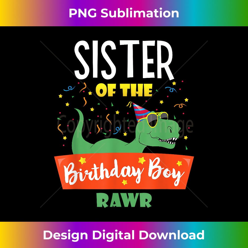Sister of the Birthday Boy Funny Dinosaur Party Cute Dino - - Inspire ...