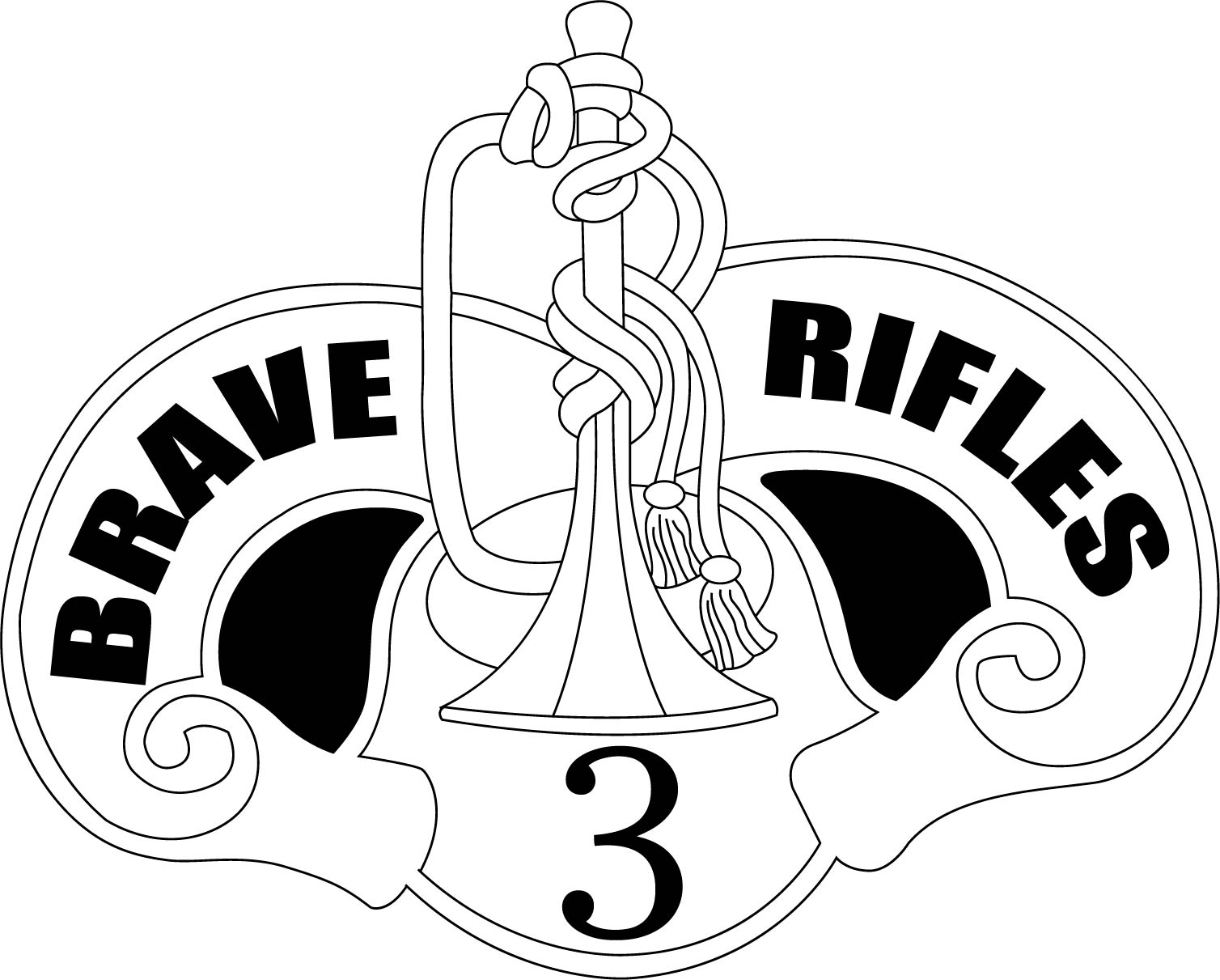 RIFLES BRAVE BADGE VECTOR FILE SVG DXF EPS PNG JPG FILE | Inspire Uplift